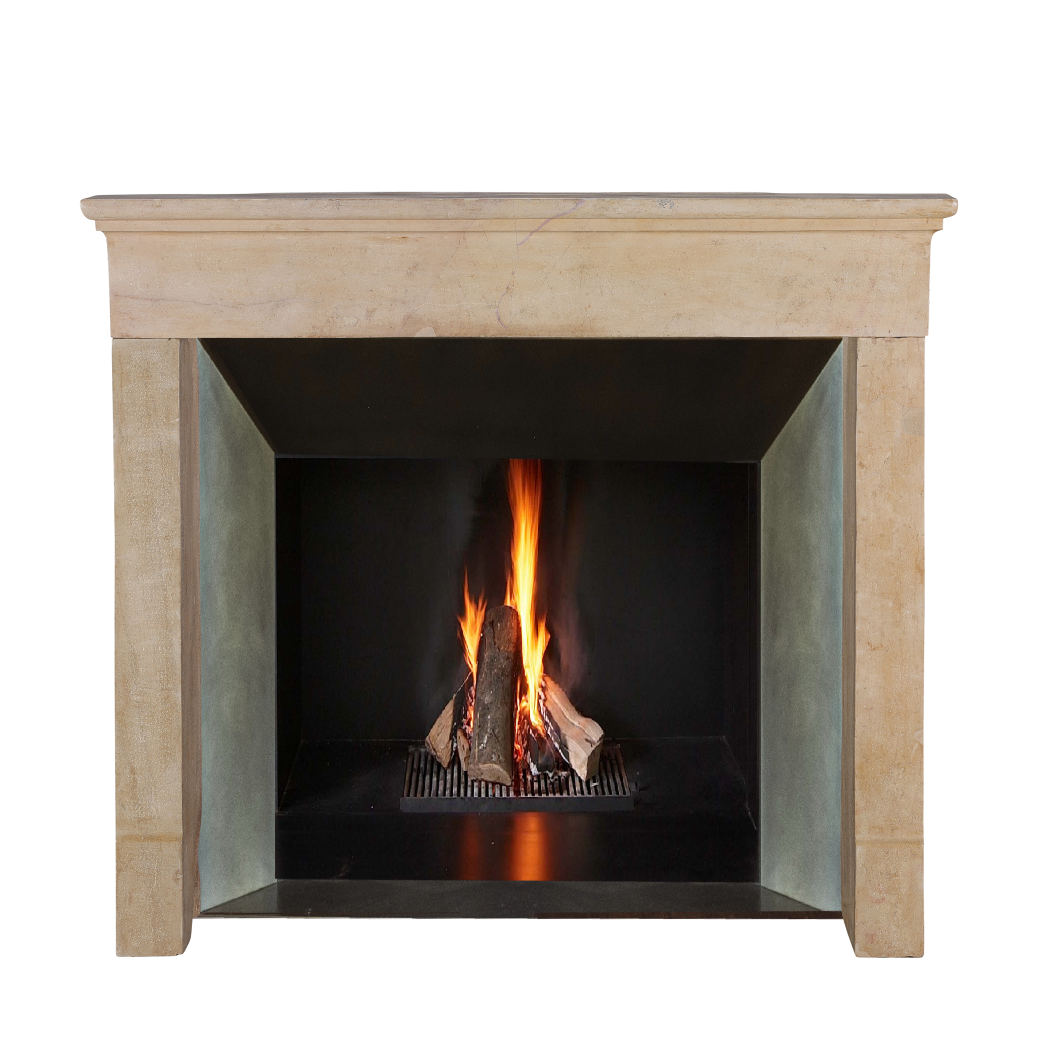 Charming Petite French Fireplace Surround With Square Firebox Opening ...