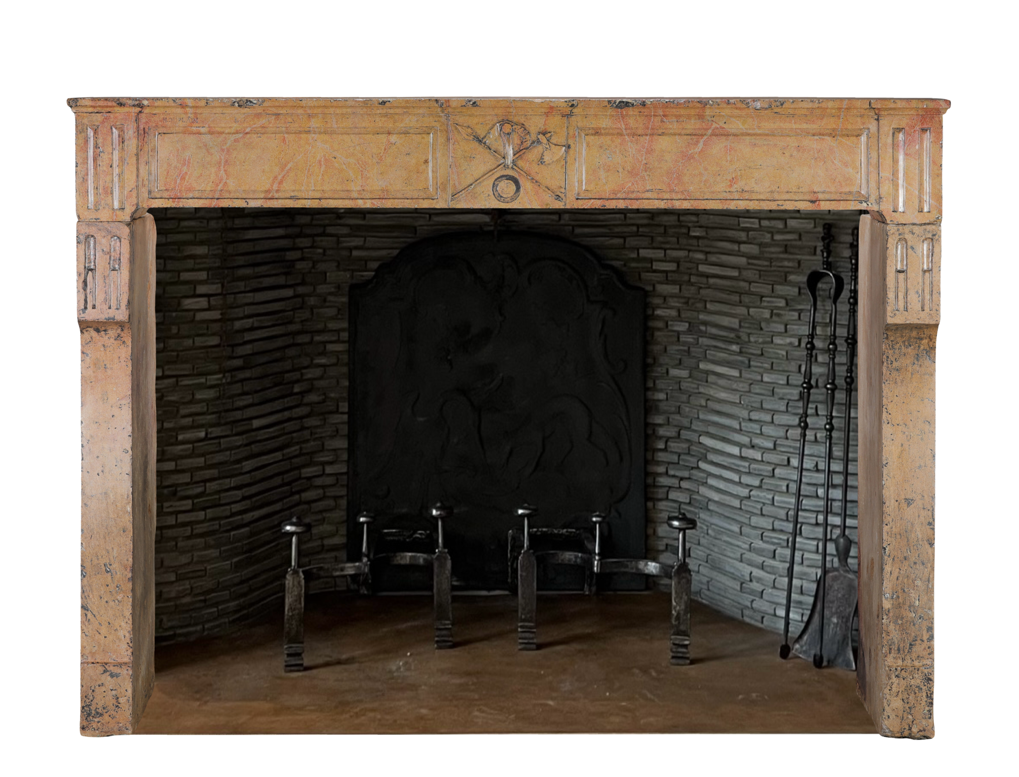 Authentic 1857 French Second Empire Fireplace Mantel Signed H. Duplain ...