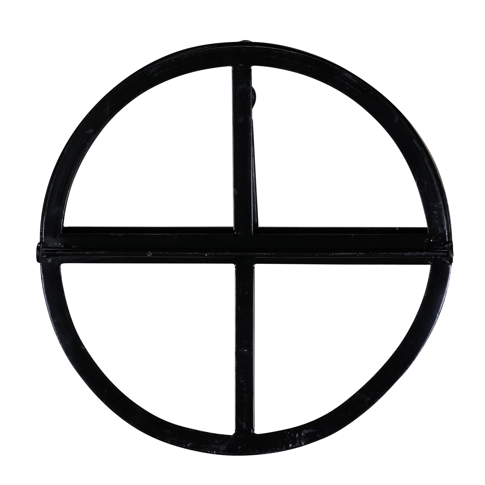 Round Window Frame Half Open Hinged - Antique Industrial Style - The ...