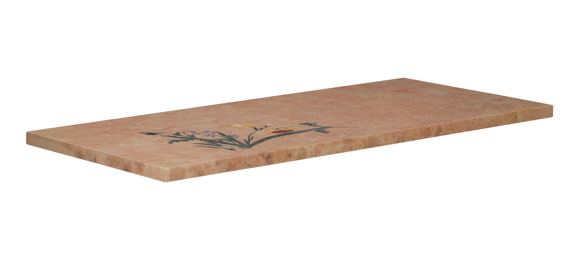 Luxury Rose Liseron Marble Plate with Fine Pietra Dura Inlay - Table ...