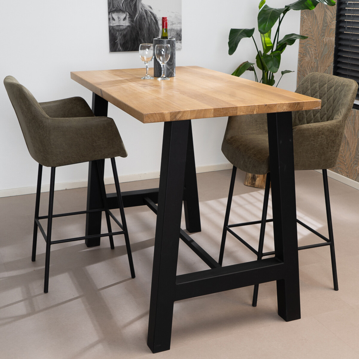 Bartafel Lena eikenhout 140 x 80 cm | Livin24
