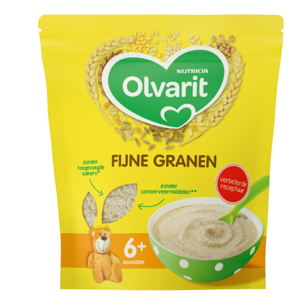 Olvarit - Granenpap Fijne Granen - 6+M - 200gr - Babydrogist.nl