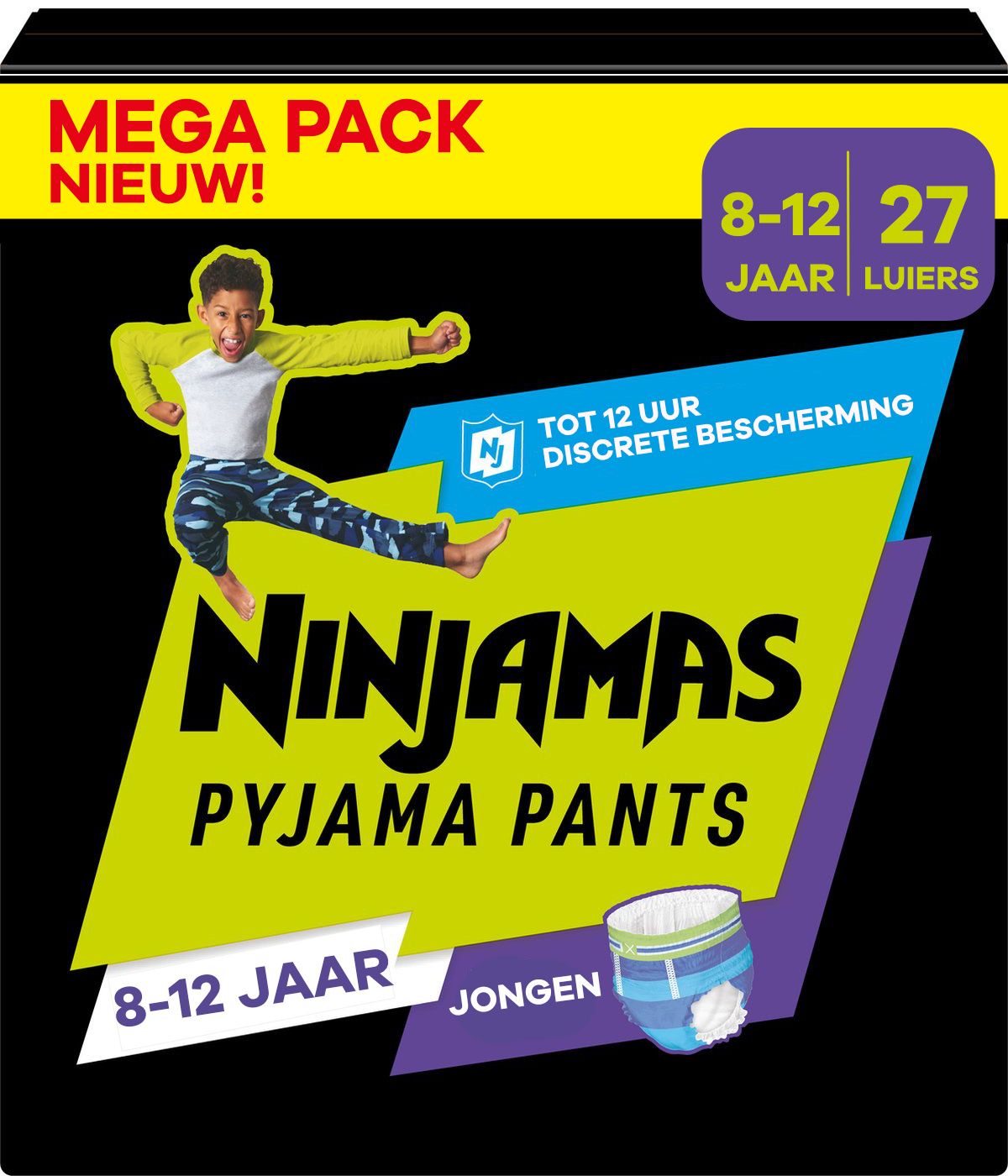 Pampers Ninjamas - Pyjama Pants Nacht - Jongen - 8/12 jaar - Mega Pac ...