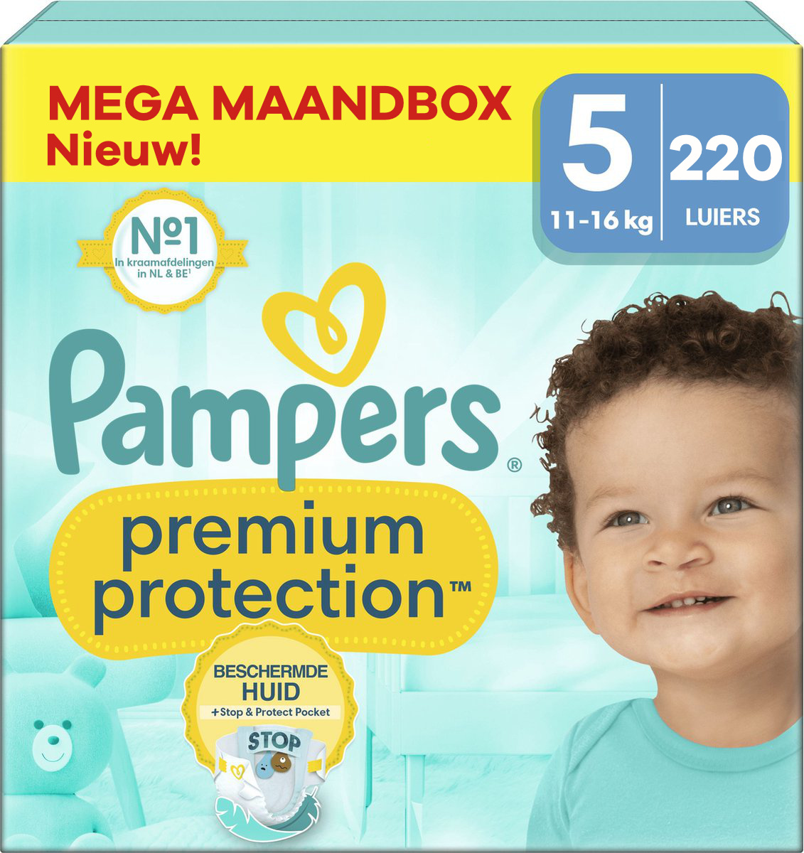 Pampers - Premium Protection - Maat 5 - Mega Maandbox - 220 luiers - 1 ...