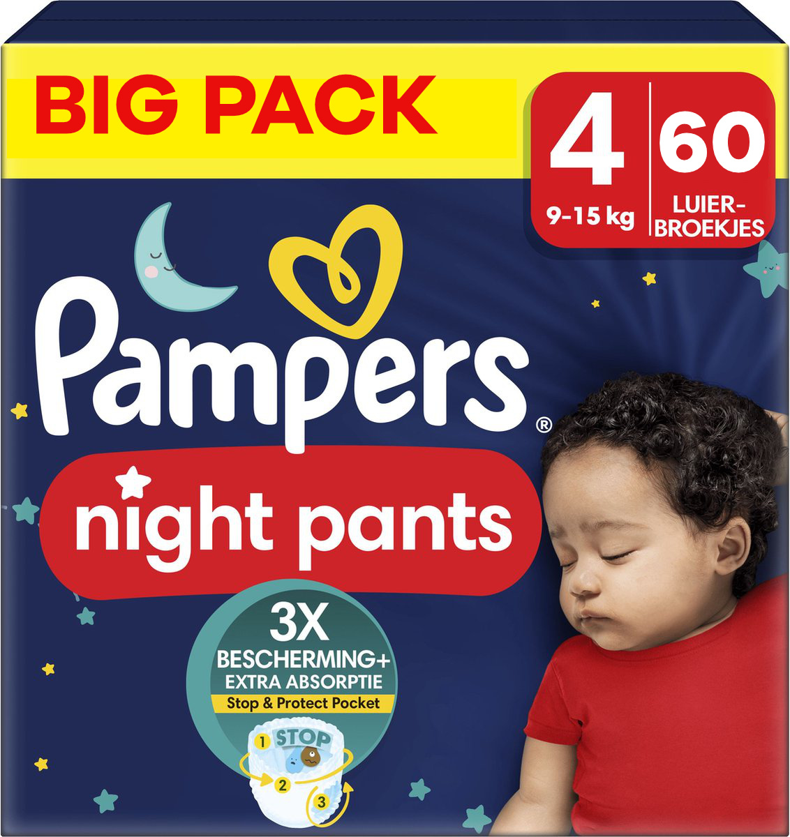 Pampers - Night Pants - Maat 4 - Big Pack - 60 stuks - 9/15 KG ...