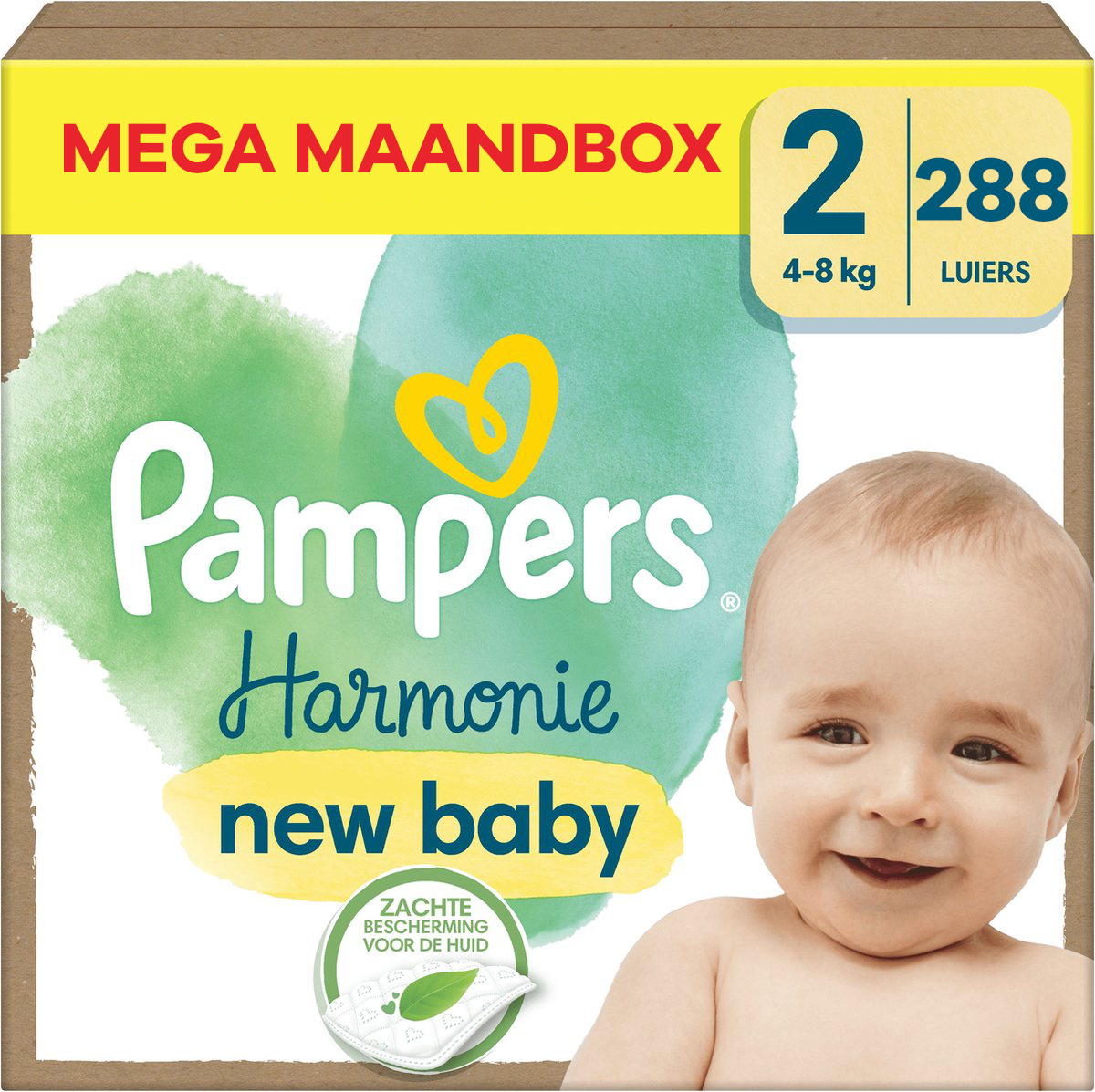 Pampers - Harmonie - Maat 2 - Mega Maandbox - 288 stuks - 4/8 KG ...