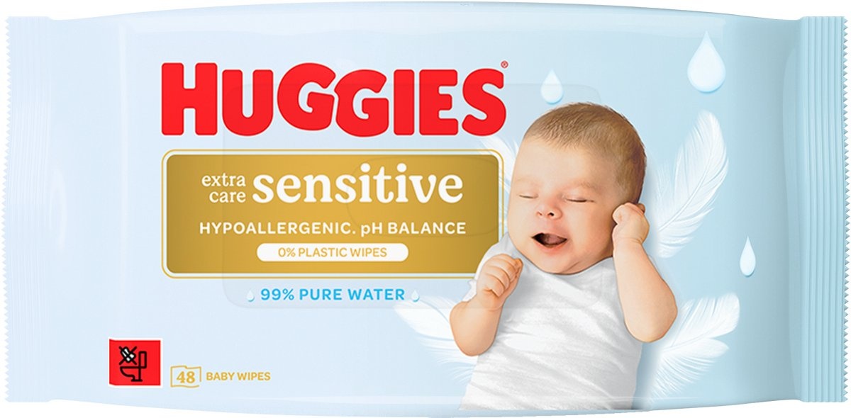 Huggies - Extra Care Sensitive - Billendoekjes - 48 babydoekjes - 1 x ...