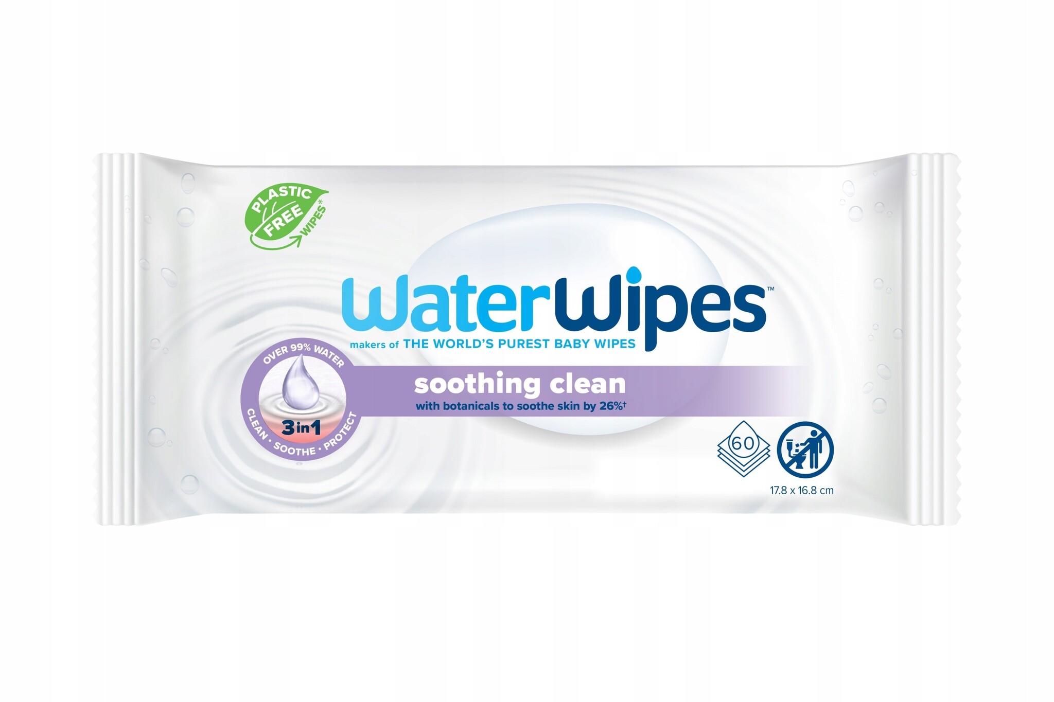 Waterwipes Soothing Clean Billendoekjes - 1 Pack - 60 doekjes ...