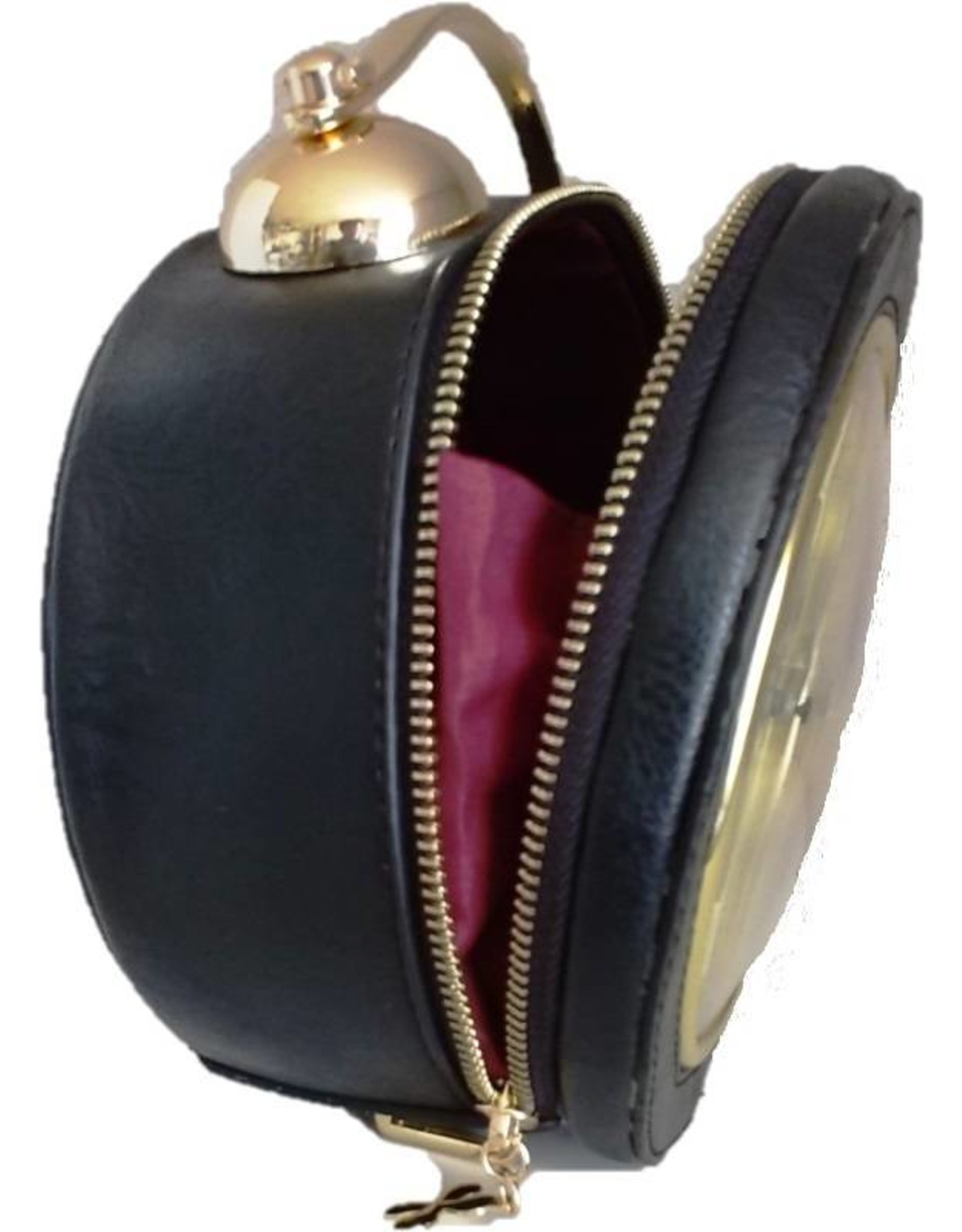 Clock Handbag-shoulderbag with Working Clock black | Boutique Trukado ...