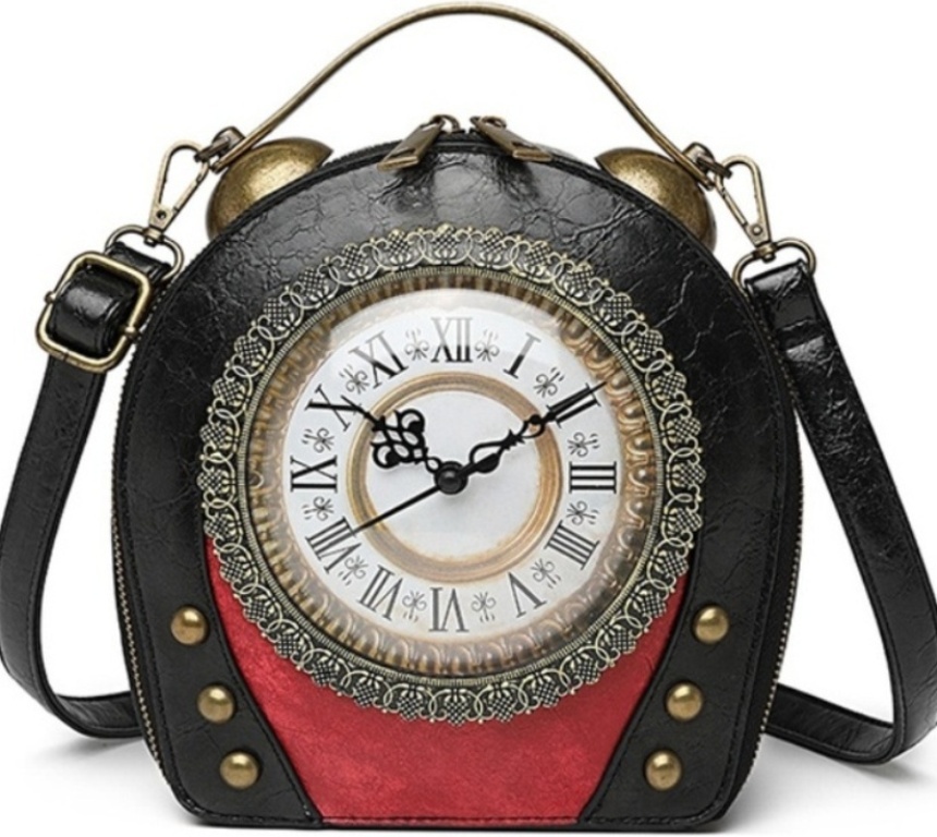Steampunk Clock handbag with working Clock | Boutique Trukado ...