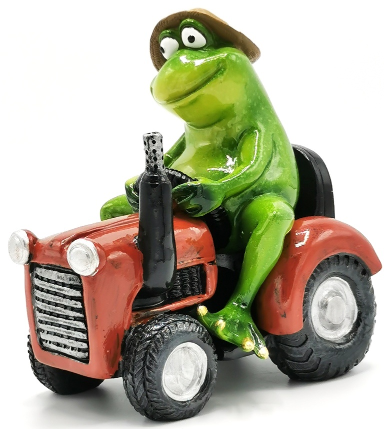 Frog on Tractor figurine - 15,5cm, polyresin | Bags Boutique Trukado ...