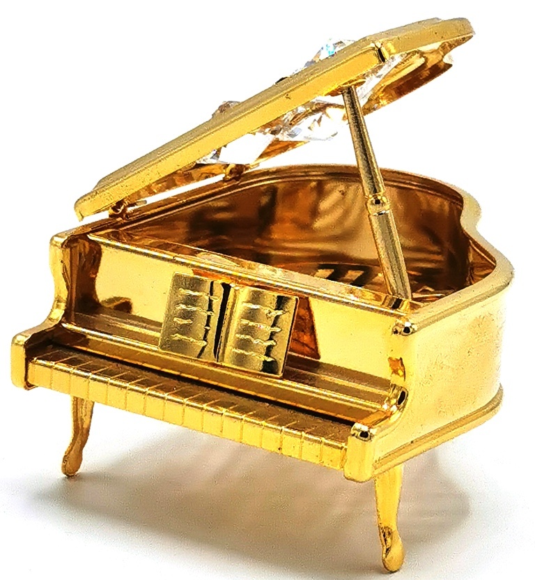 Miniature Grand Piano. Gold-plated, with Swarovski | Boutique Trukado ...