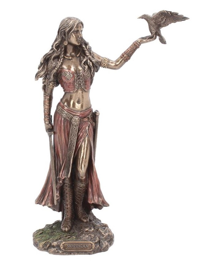 Morrigan and Crow bronzed figurine 28cm | Boutique Trukado - Boutique ...