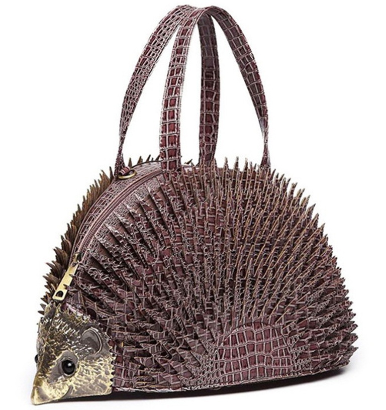 Hedgehog handbag looks like a real Hedgehog! (grey) | Boutique Trukado ...