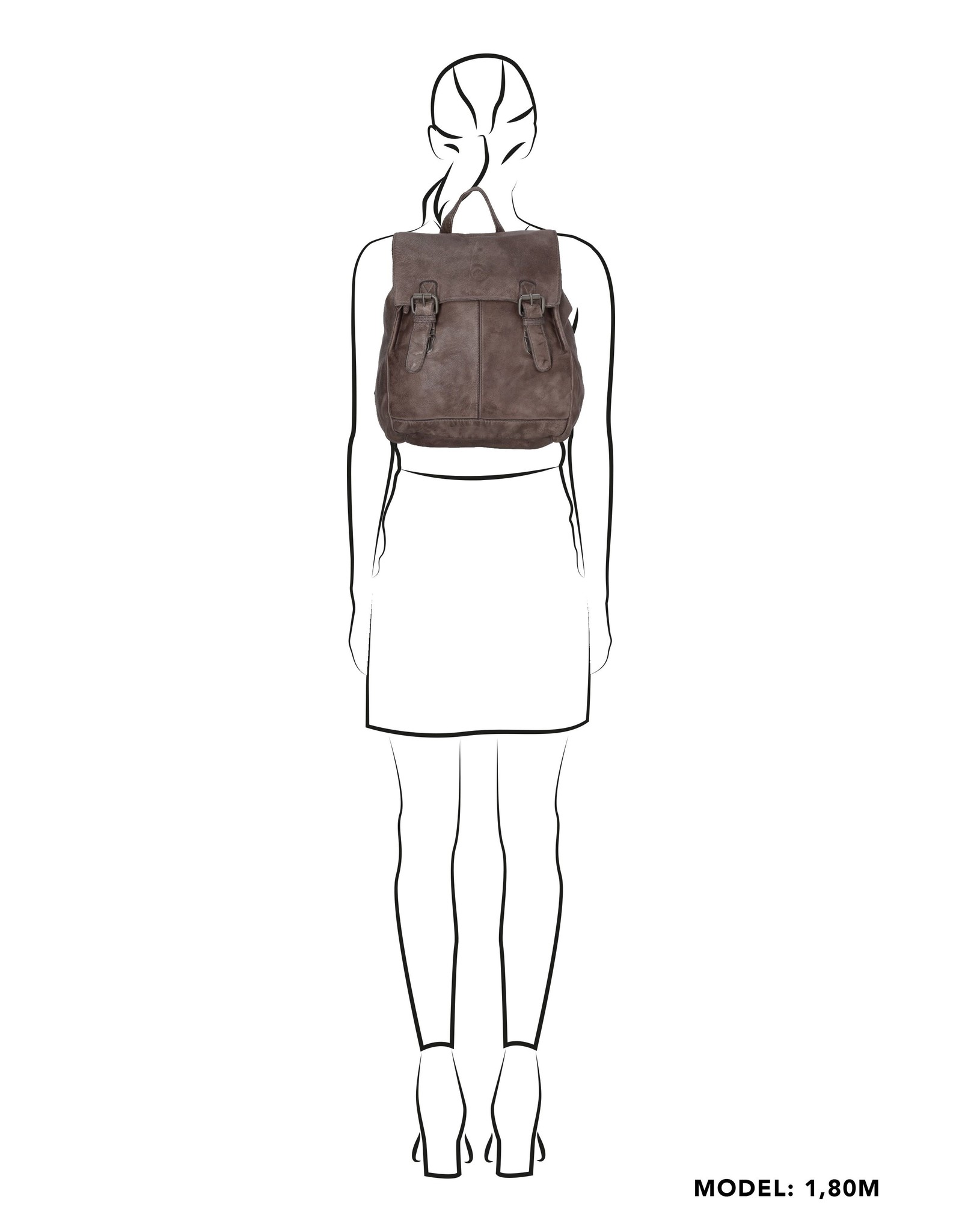 Leather Hide & Stitches Paint Rock Backpack taupe | Boutique Trukado ...