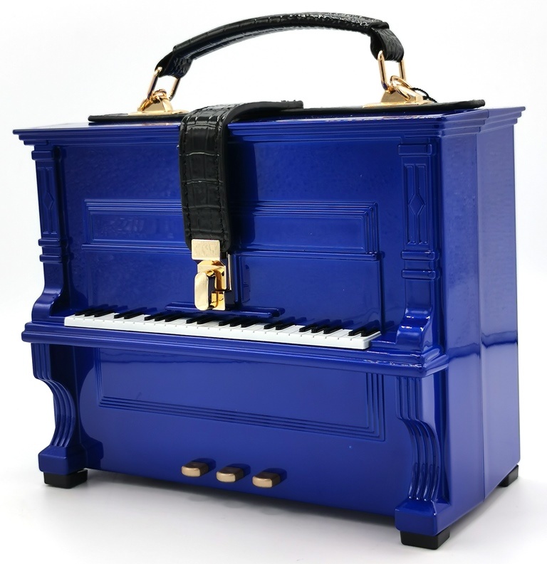 Piano Handbag in the shape of Real Piano blue | Boutique Trukado ...