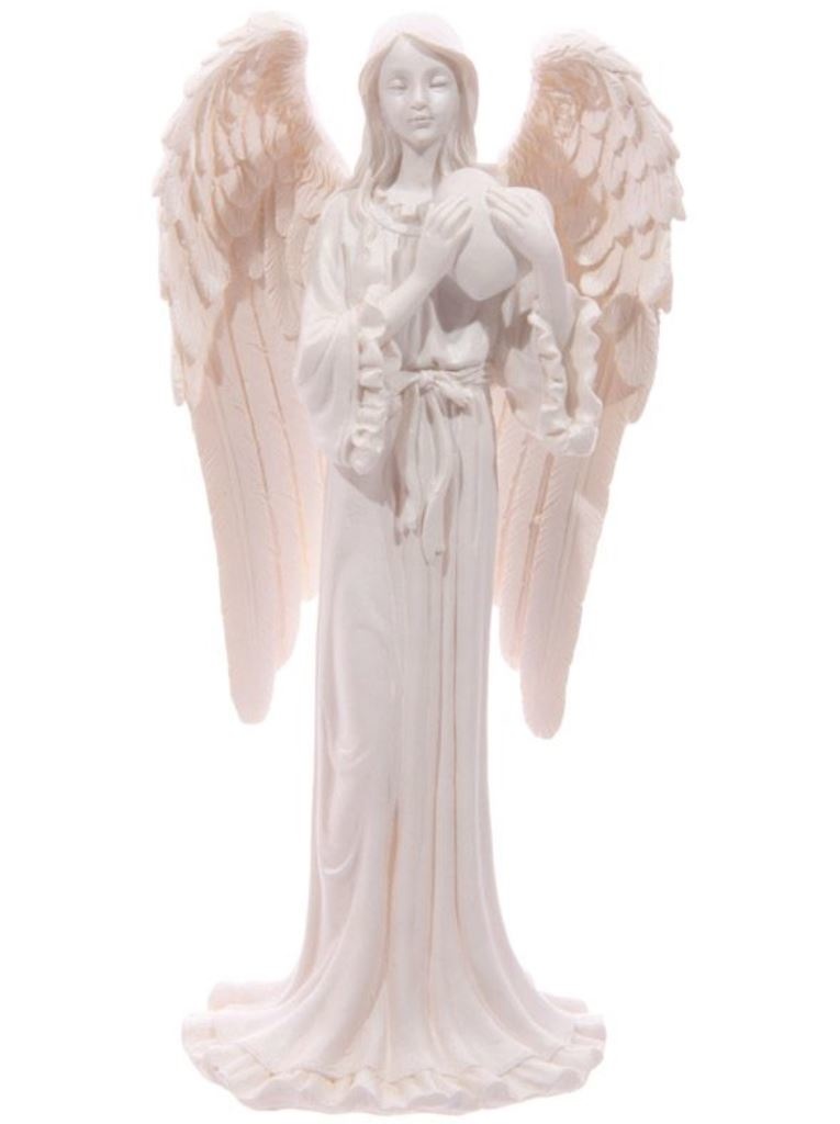 Witte Engel met Hart beeldje 20cm (staand) | Boutique Trukado ...