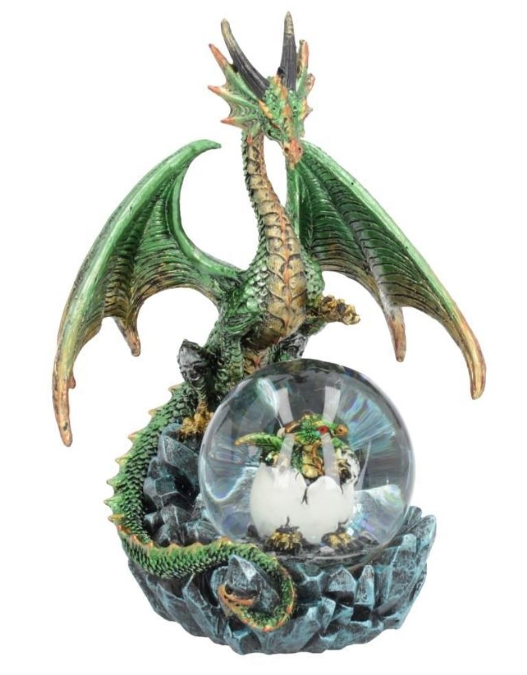 Emerald Oracle Green Dragon Fortune Seer snow globe | Boutique Trukado ...