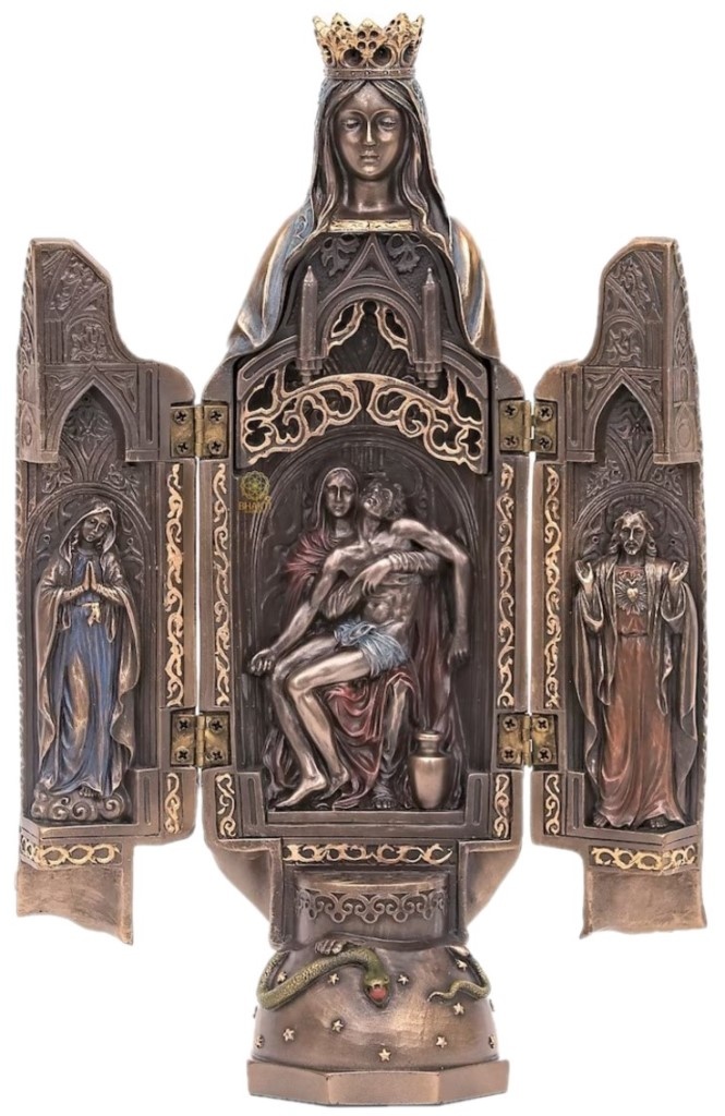 Triptych Statue of Virgin Mary Triptych Altar | Boutique Trukado ...