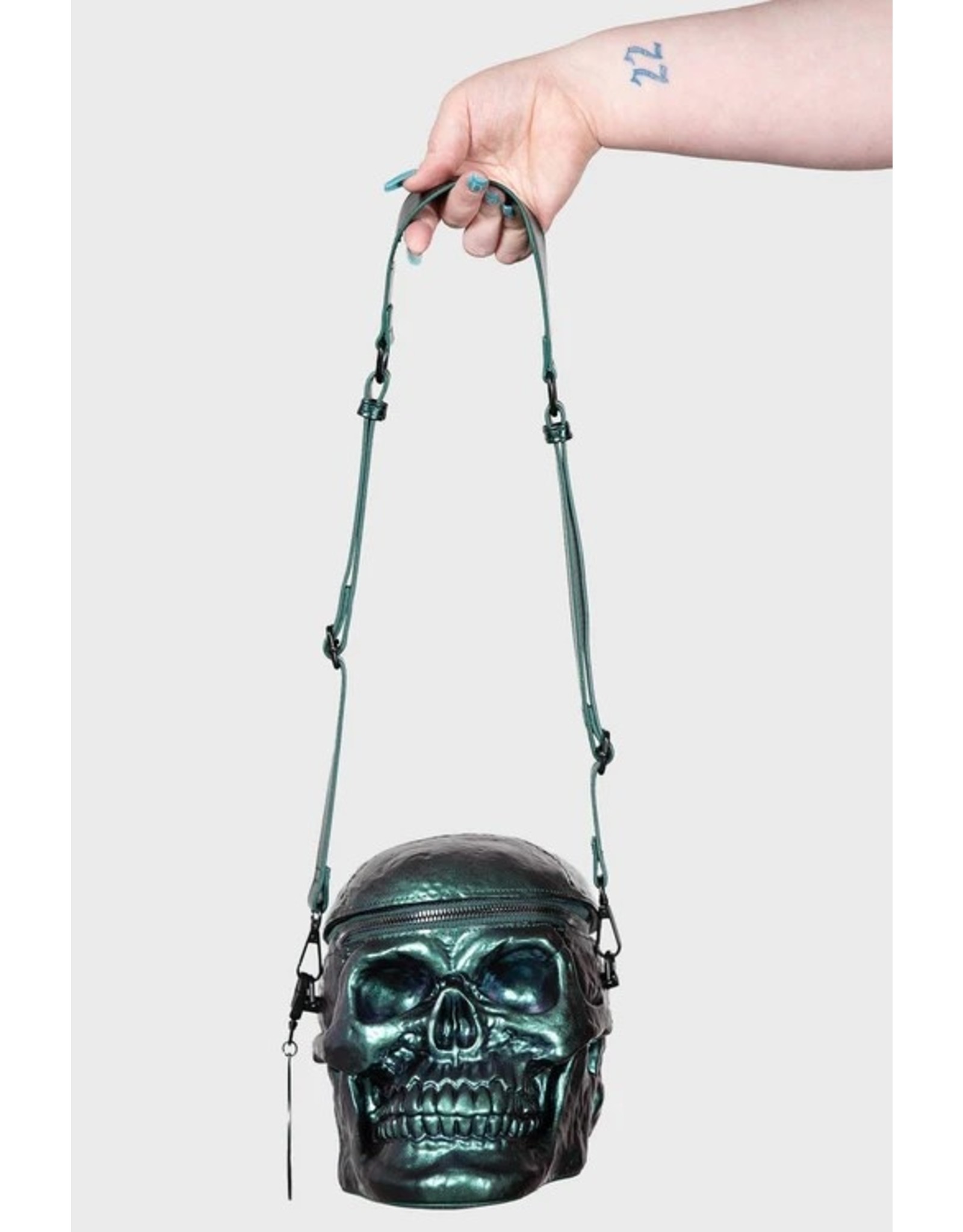 Killstar skull bag Grave Digger Green Oil Slick | Boutique Trukado ...
