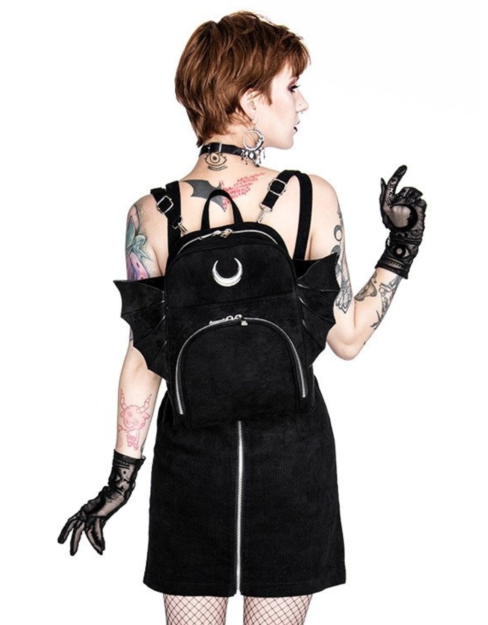 Elegant Goth Gothic Backpack with Wings Restyle | Boutique Trukado ...