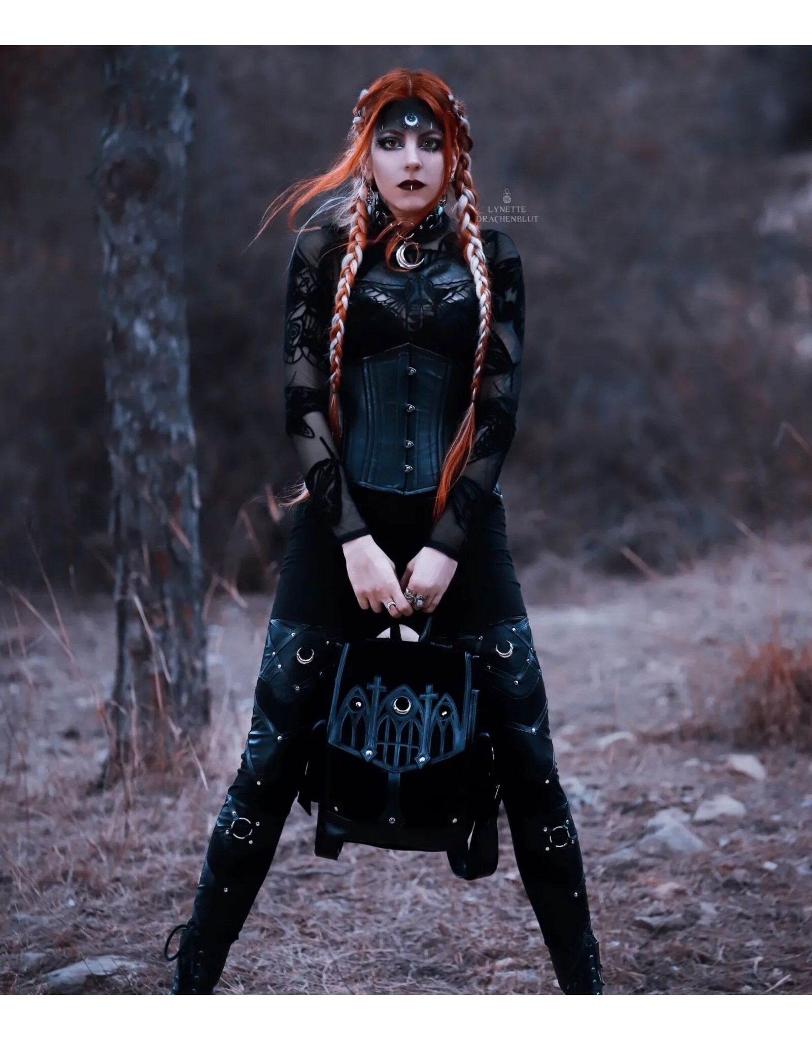 Gothic Cathedral Backpack Black Velvet Restyle | Boutique Trukado ...