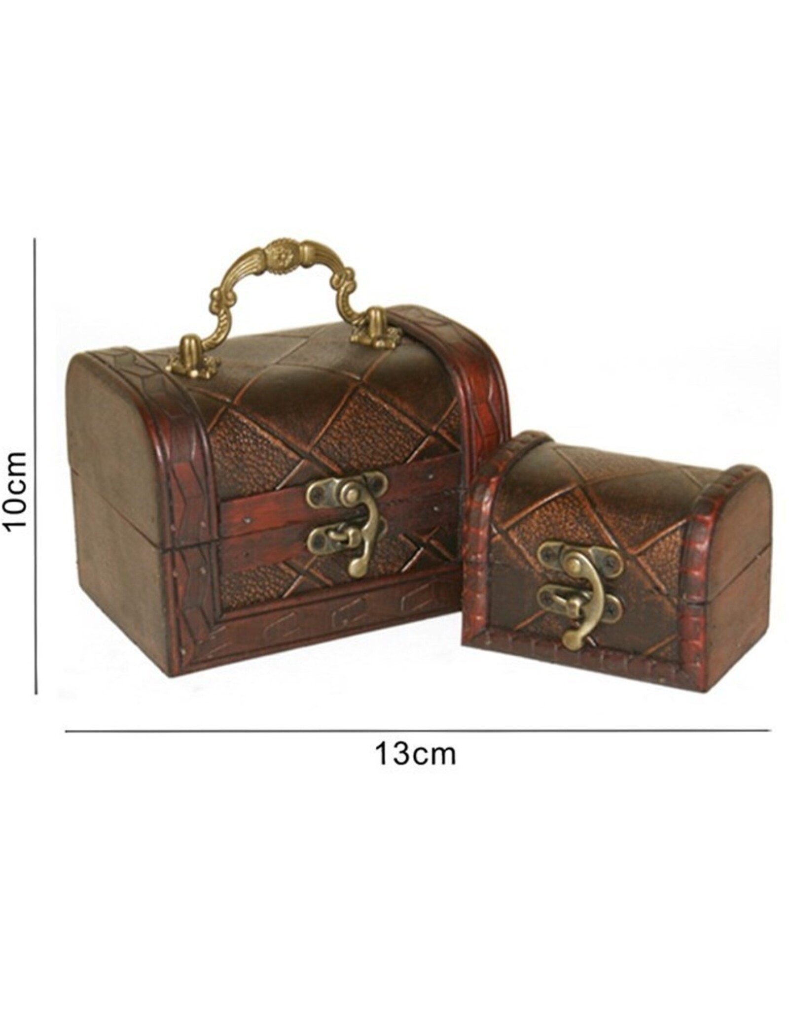 Wooden Mini Treasure chests set of 2 | Boutique Trukado - Bags Boutique ...