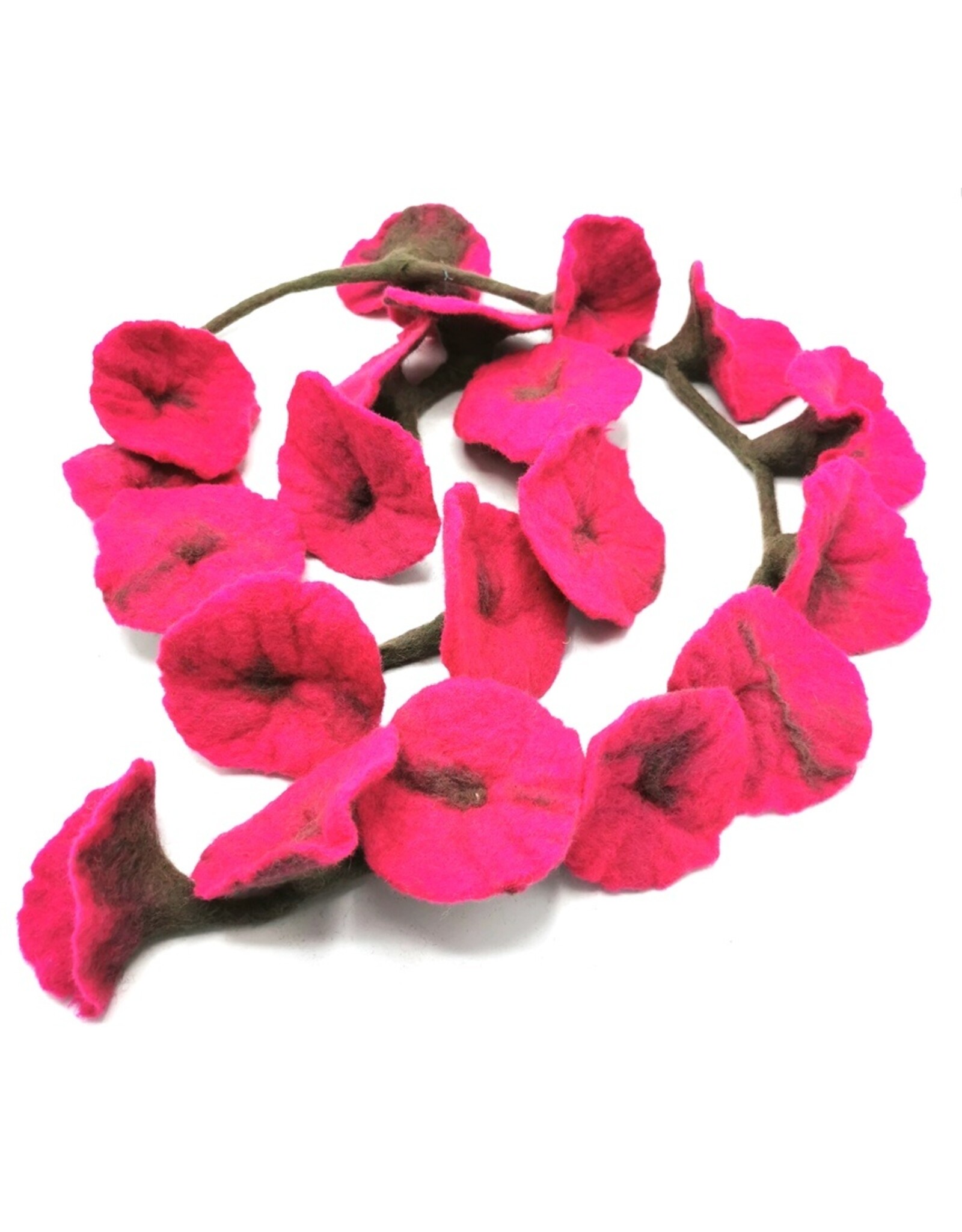 Vilten Bloemen Slinger Fuchsia ca. 180cm | Boutique Trukado - Boutique ...