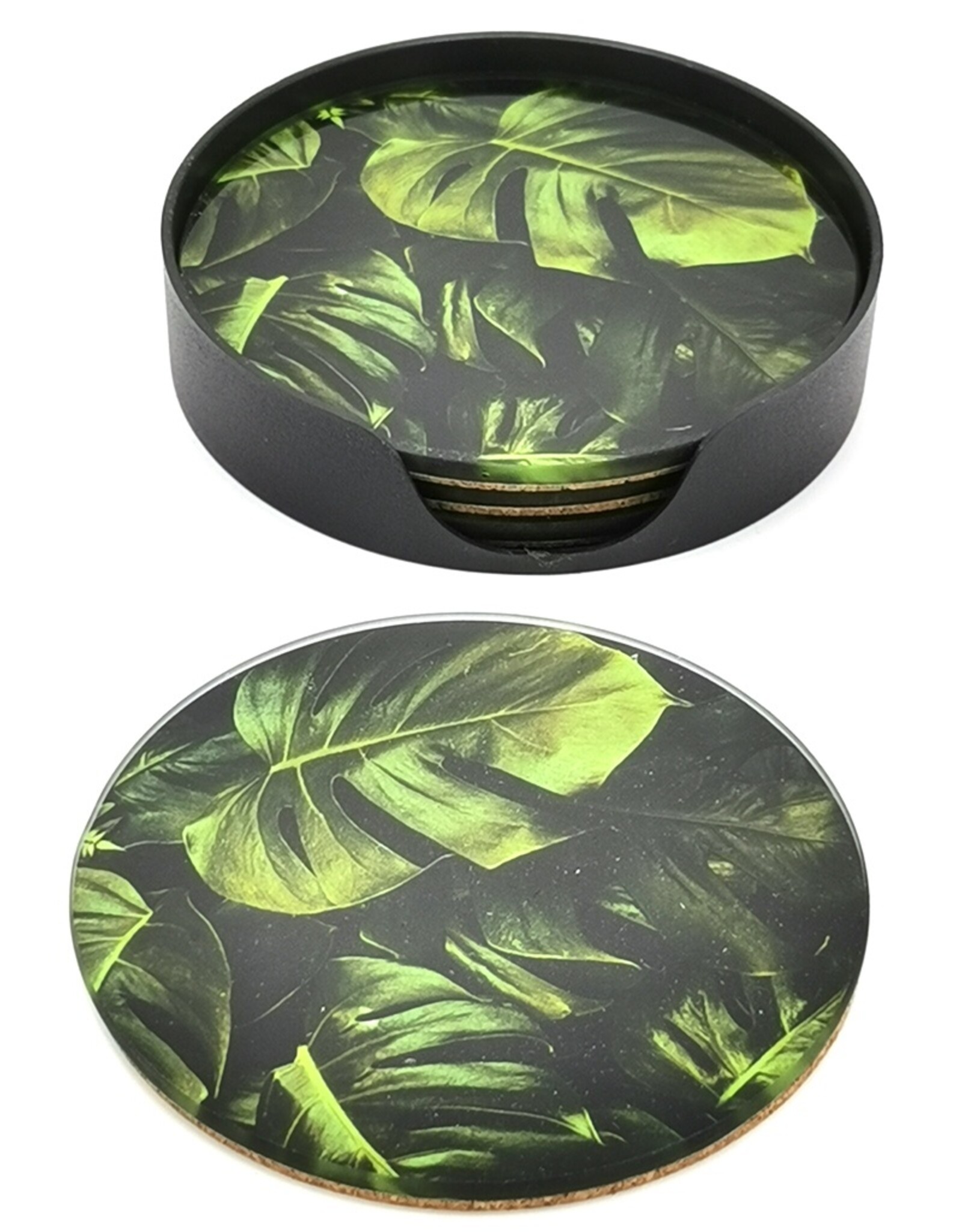 Glass coasters for glass Jungle Leaf | Boutique Trukado - Boutique Trukado
