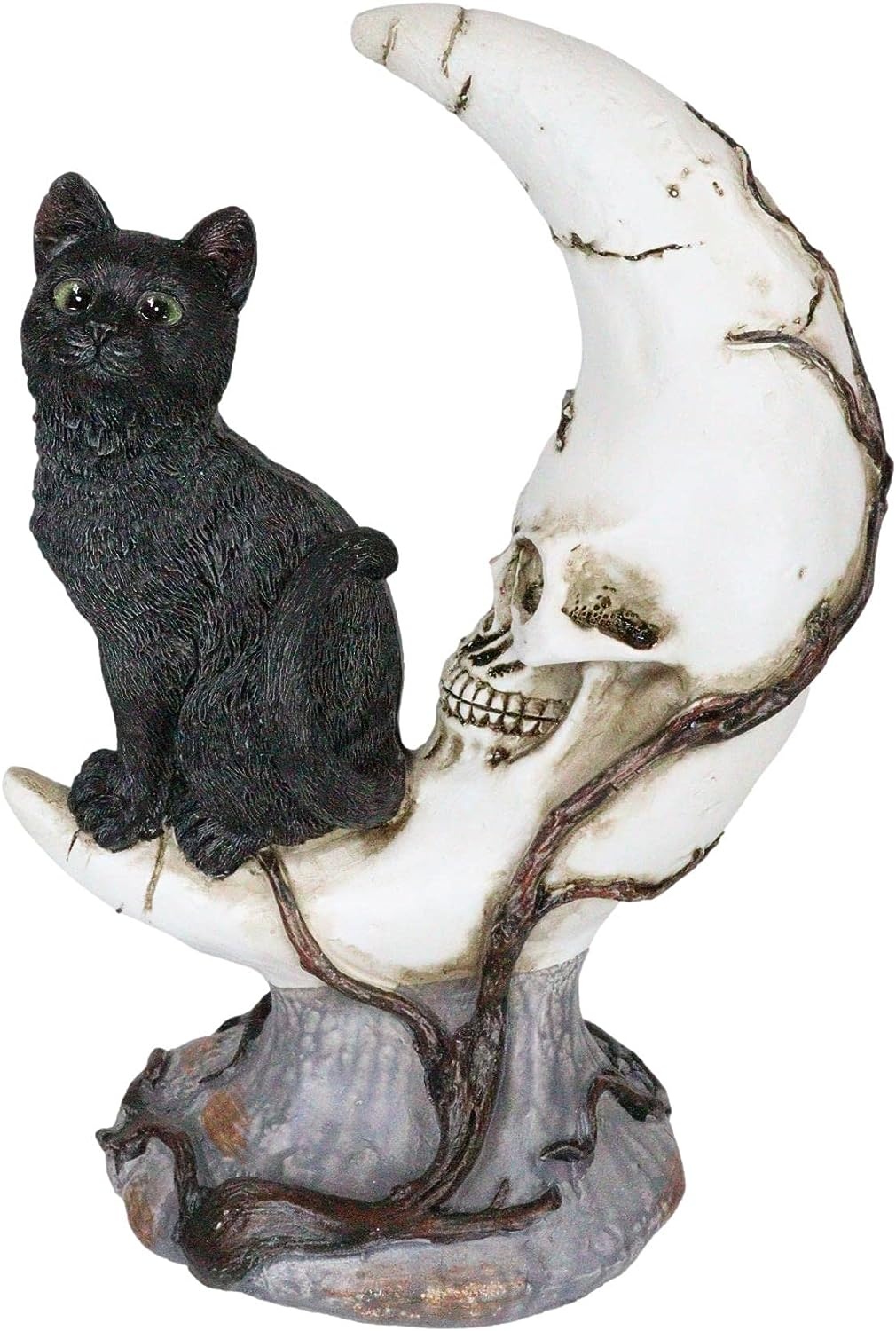 Zwarte Kat op Schedel Halve Maan - LED | Boutique Trukado - Boutique ...