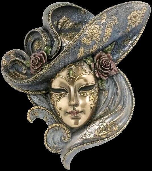 Venetian Mask with Roses Wall Decor Veronese Design | Boutique Trukado ...