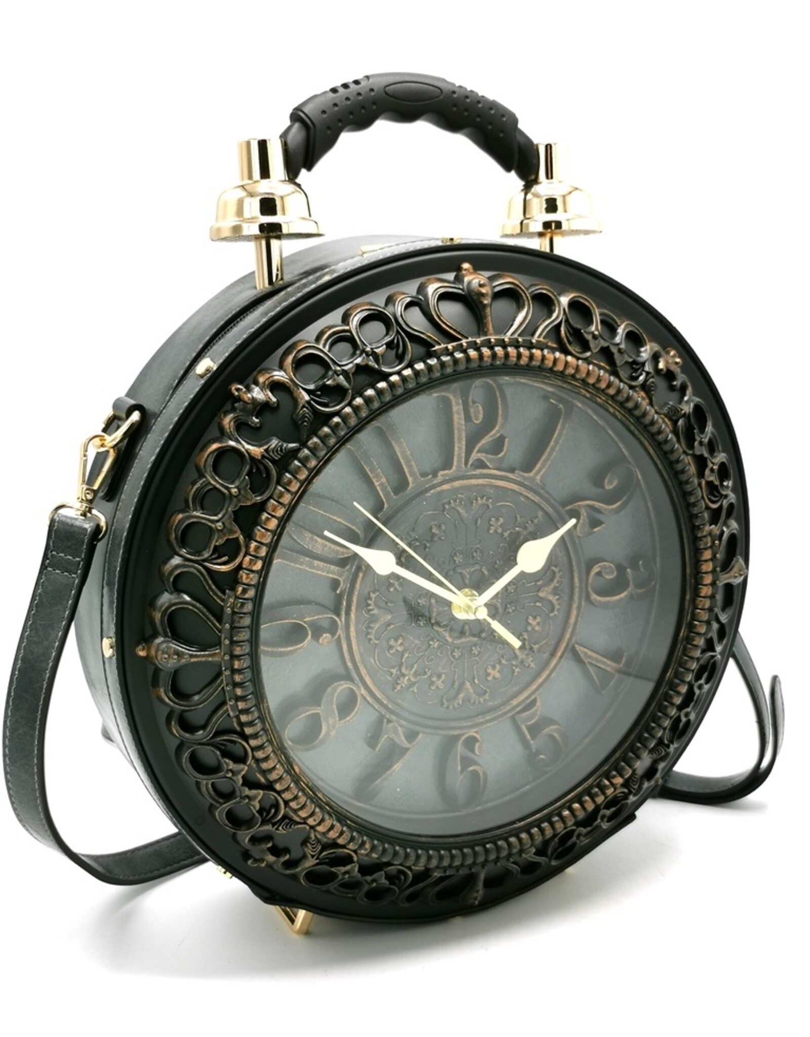 Clock bag with Working Clock grey (large) | Boutique Trukado - Boutique ...