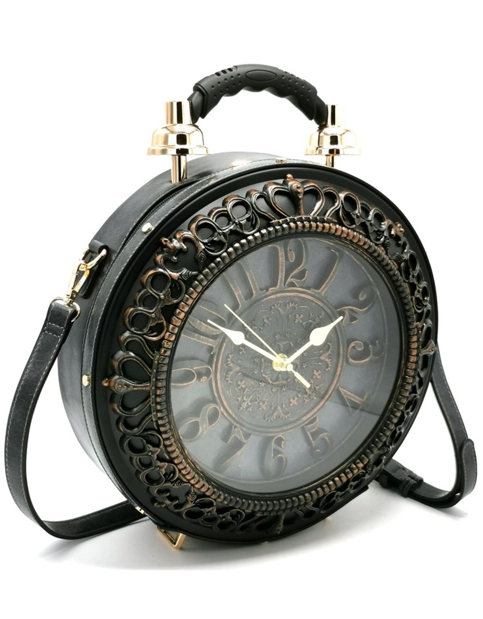 Clock bag with Working Clock grey (large) | Boutique Trukado - Boutique ...