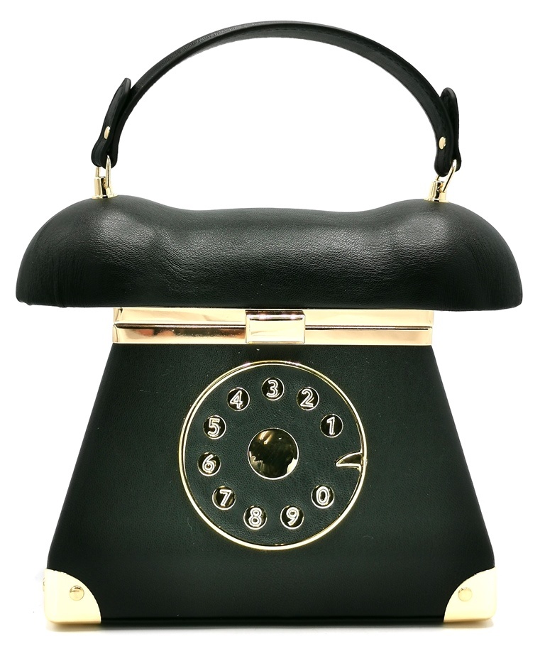 Retro Telefoon tas zwart | Boutique Trukado - Boutique Trukado
