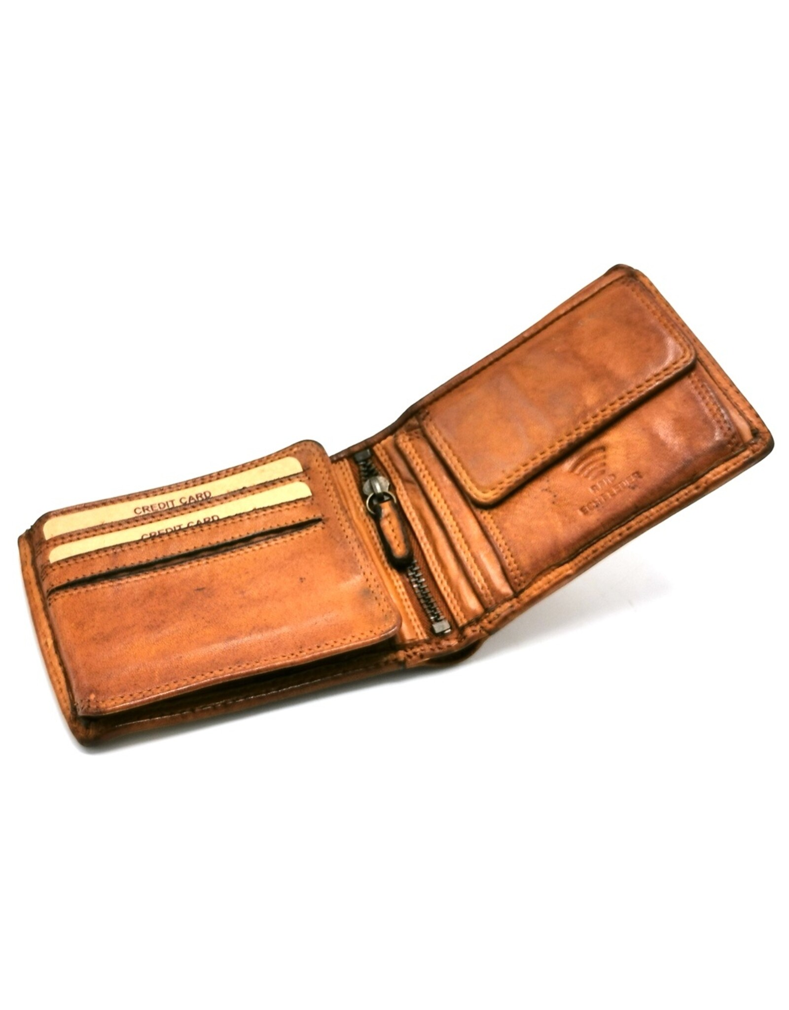 Hillburry Bifold Wallet Washed Leather RFID | Boutique Trukado ...