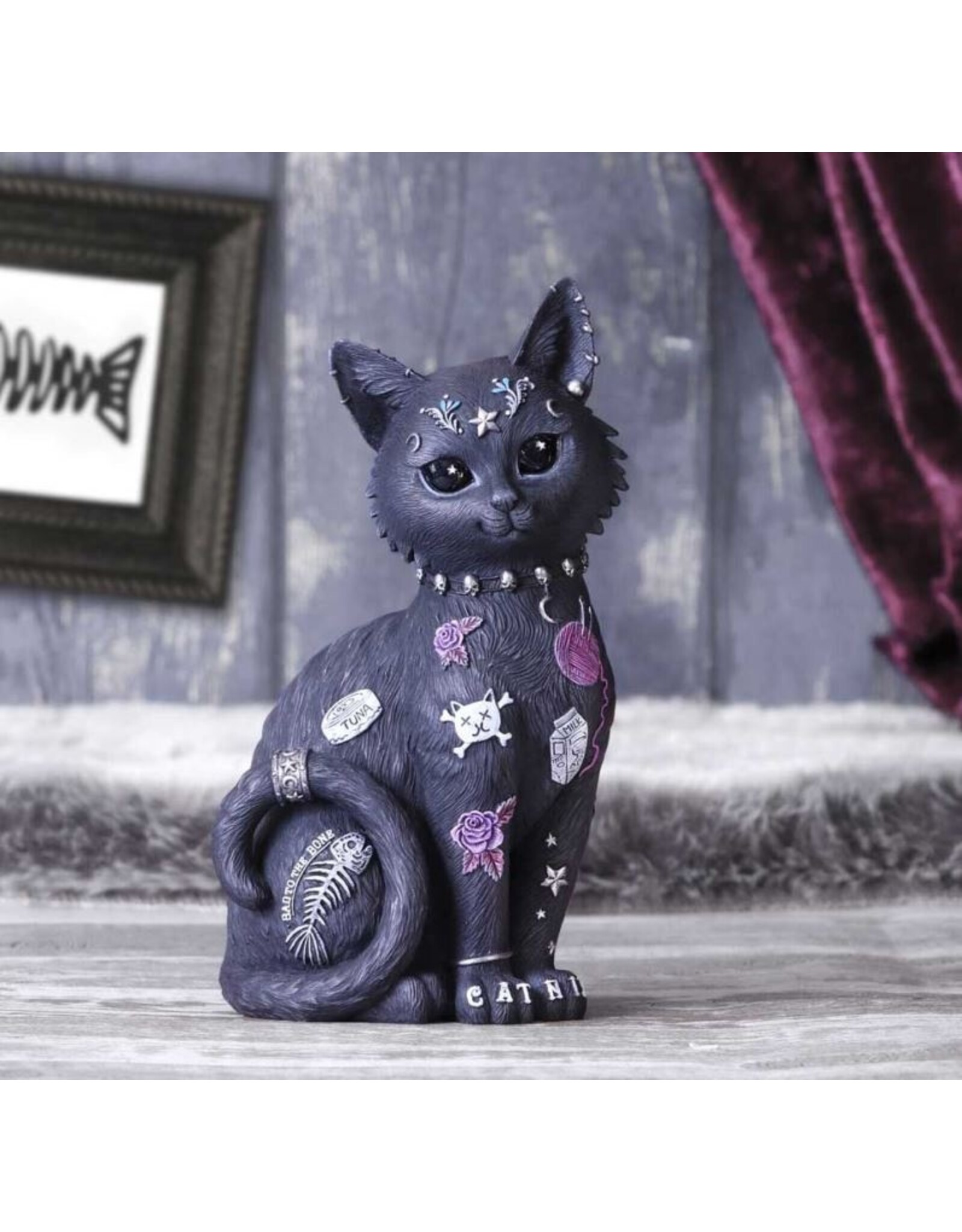 Bad to the bone Cat figurine 22cm Nemesis Now | Boutique Trukado ...