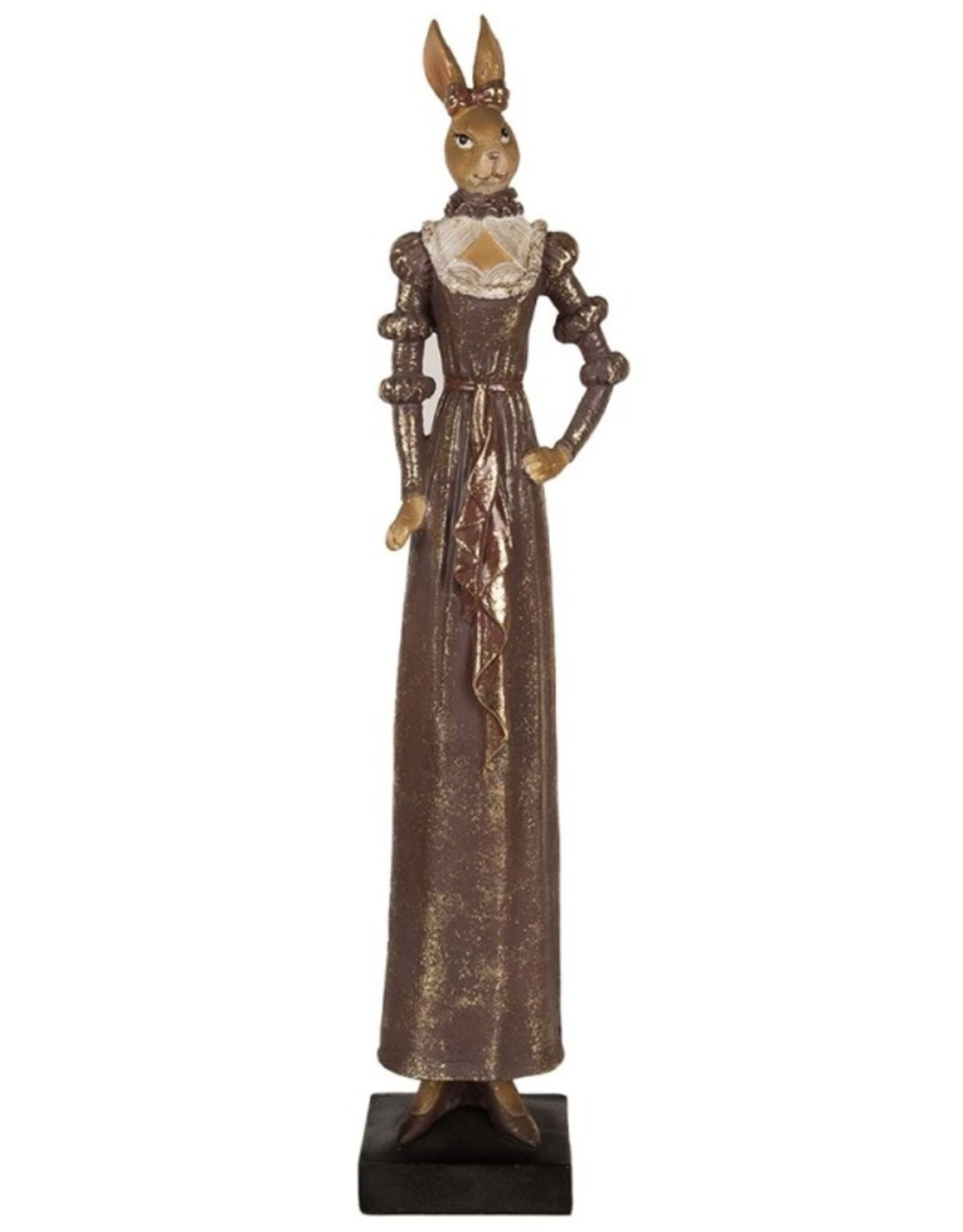 Hare dressed as a Victorian Lady figurine 53cm | Boutique Trukado - Boutique Trukado