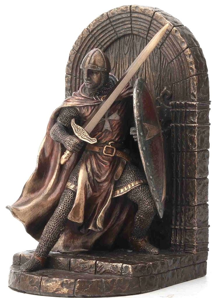 Maltese Kruisvaarder met Zwaard en Schild Boekensteun | Trukado ...