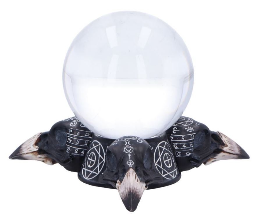 Gothic Crystal Ball and Holder Future of the Raven | Boutique Trukado ...