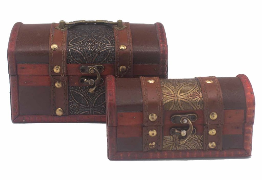 Wooden Colonial Boxes with set of 2 | Boutique Trukado - Boutique Trukado