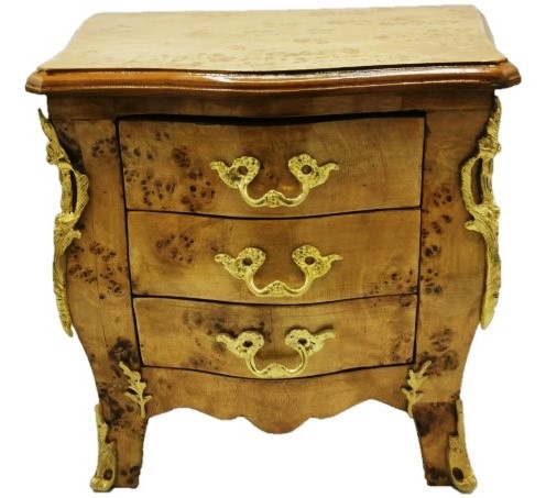 Barok Mini Ladekast - Sieradenkastje Wortelnoot | Boutique Trukado ...