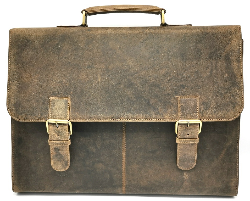 Vintage Laptop bag XL - 17 inch - Buffalo Leather | Boutique Trukado ...