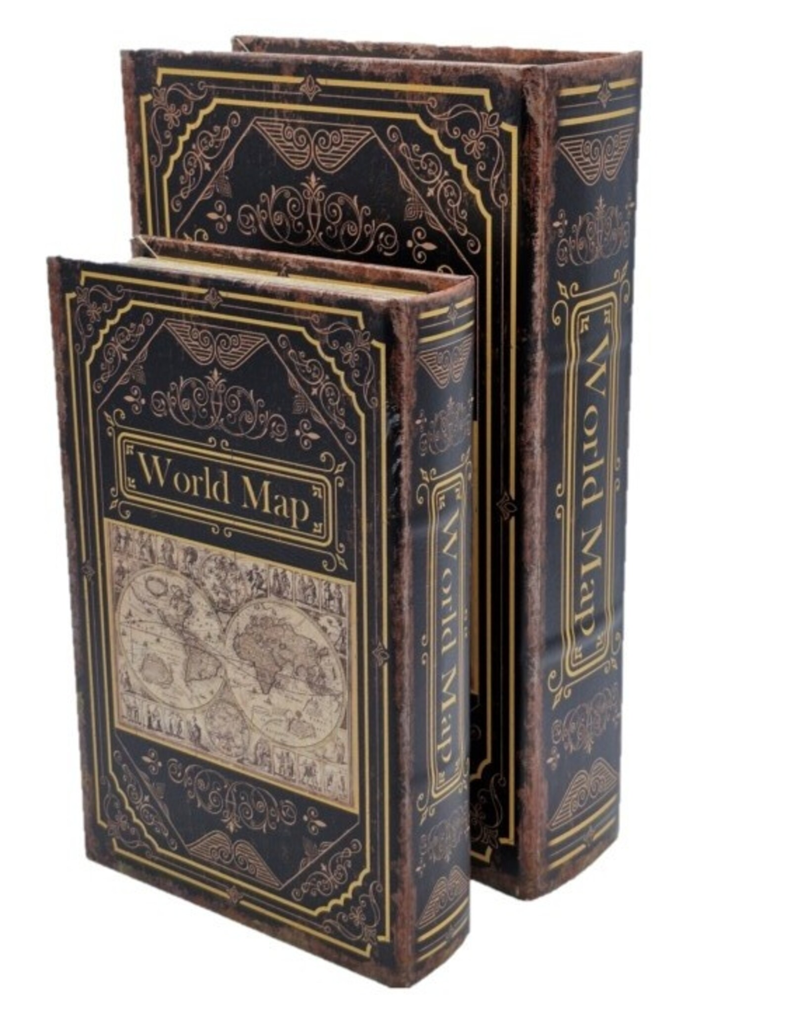 Storage box Book World Map Large Set | Boutique Trukado - Boutique Trukado