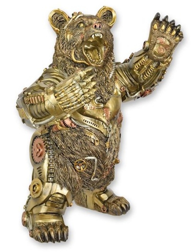 Steampunk Grizzly Bear statue 31.5cm | Boutique Trukado - Boutique Trukado