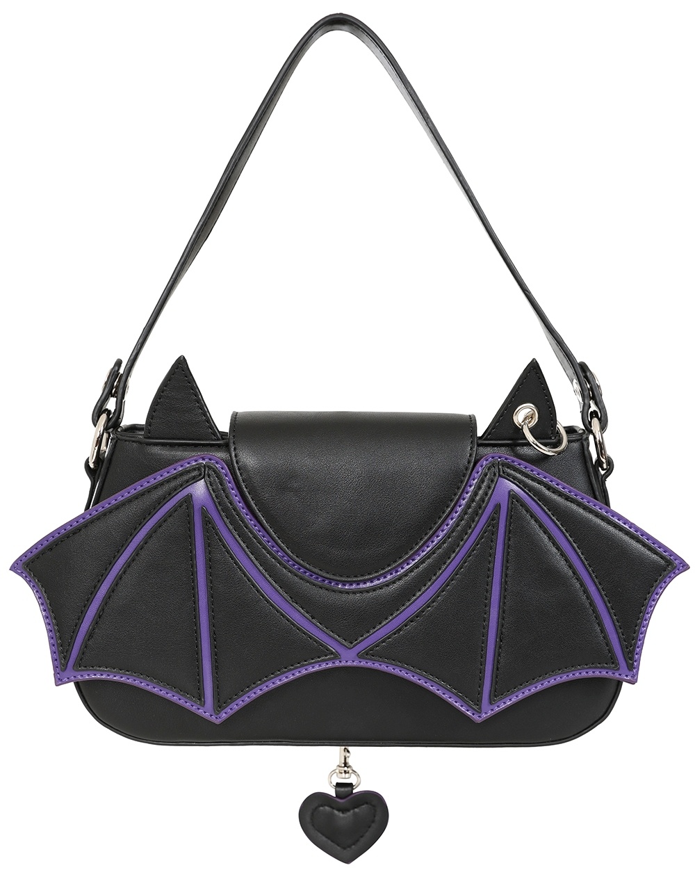 Banned Batwing Charm Handtas zwart/paars | Boutique Trukado - Boutique ...