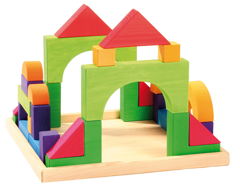 Grimms Basis Blokkendoos Set 1 - Hout en Plezier - Hout en Plezier
