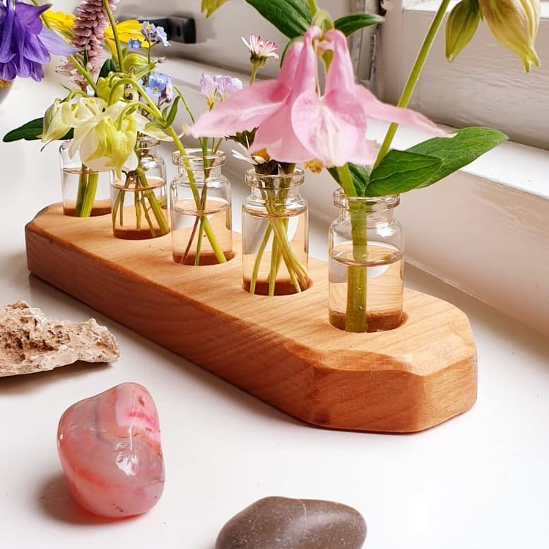 Kleine Knoest Bloemenhouder - Hout & Plezier - Hout en Plezier
