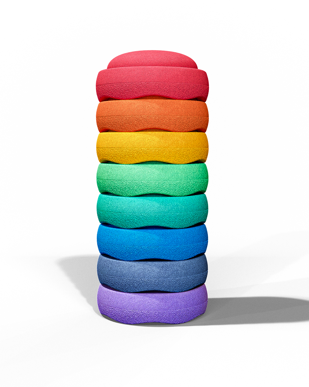 Stapelstein Rainbow Groot (8 stuks) - Hout en Plezier - Hout en Plezier