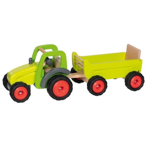 Goki Tractor met aanhanger - Hout & Plezier - Hout en Plezier