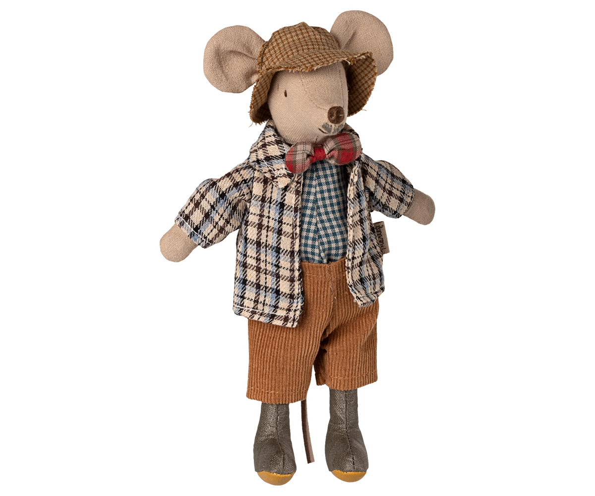 Maileg opa en oma muis in sigarendoos - Hout & Plezier - Hout en Plezier